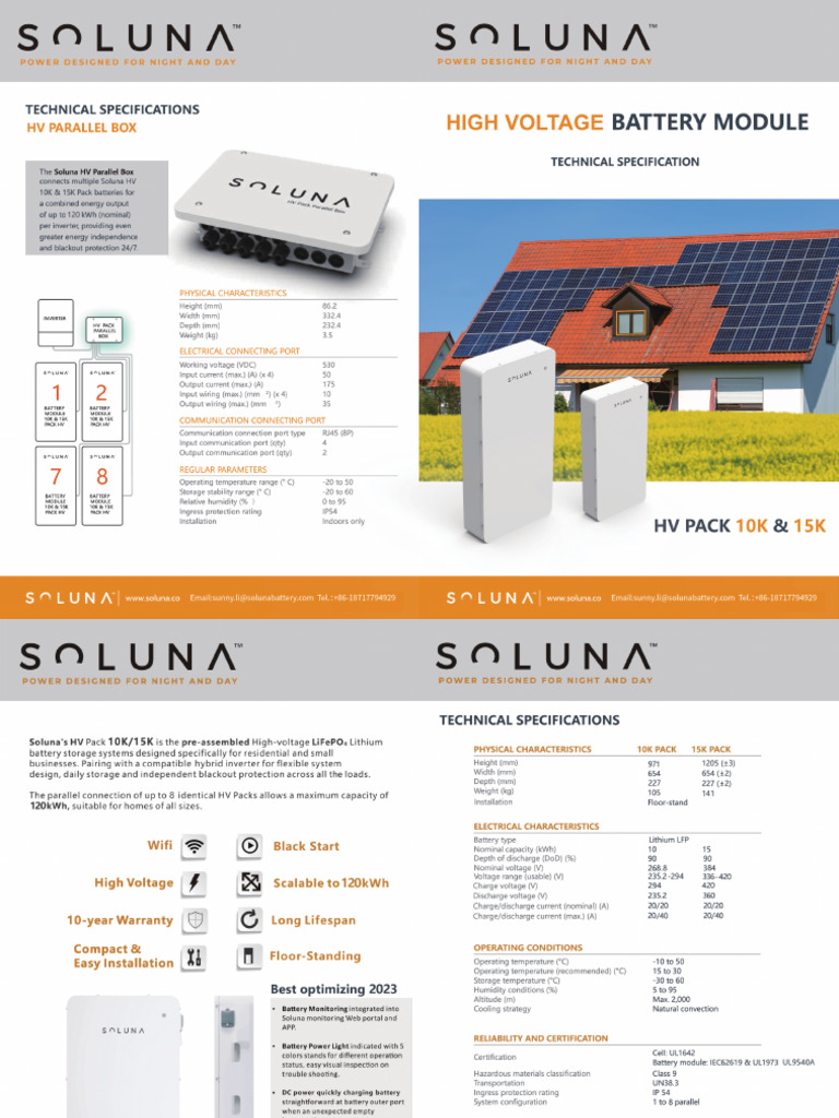 SOLUNA 10K 15K Datasheet | PDF