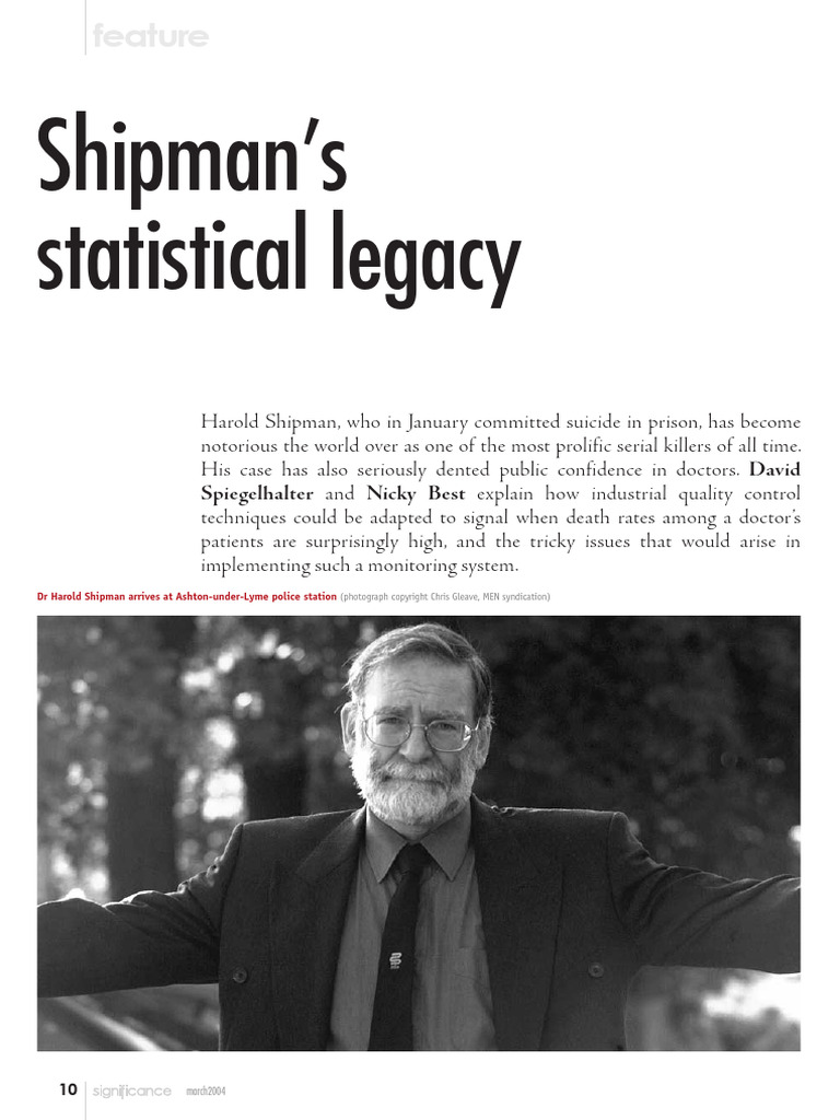 Significance - 2004 - Spiegelhalter - Shipman S Statistical Legacy | PDF