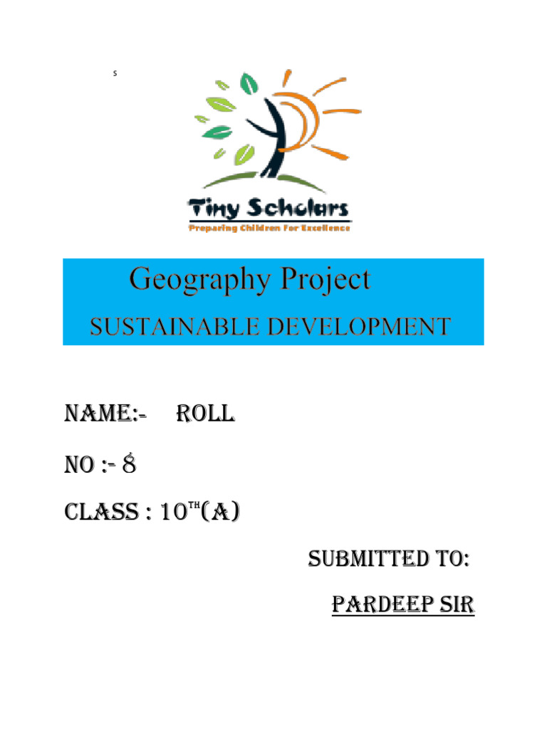Project On Sustainable Devlopment | PDF | Sustainability | Sustainable ...