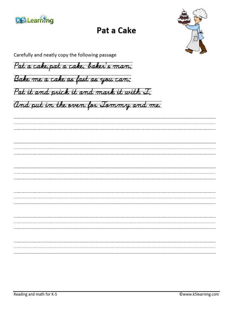 Handwriting Practice Passages 18 Printable | PDF