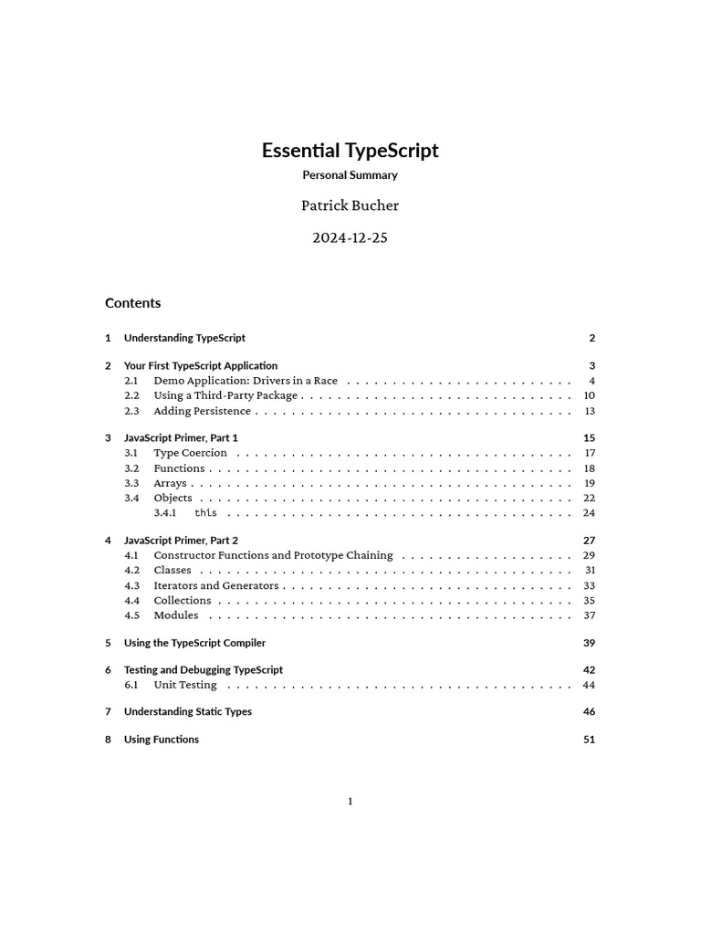 Essential Typescript | PDF | Constructor (Object Oriented Programming) | Programming