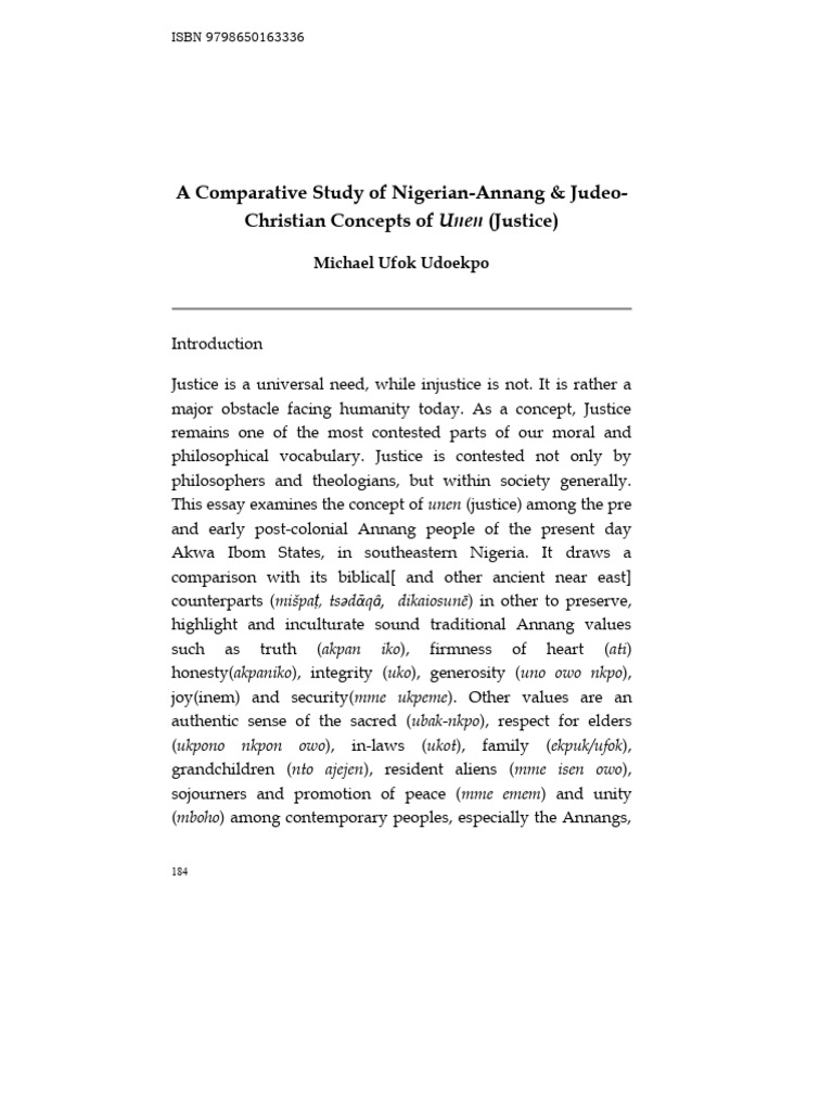 A Comparative Study of Nigerian-Annang & Judeo-Christian Concepts of ...