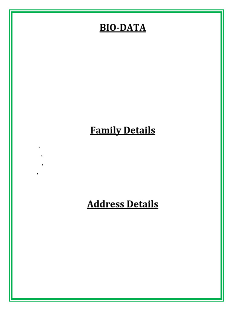 MRG Bio Data Mallik Saifullah | PDF
