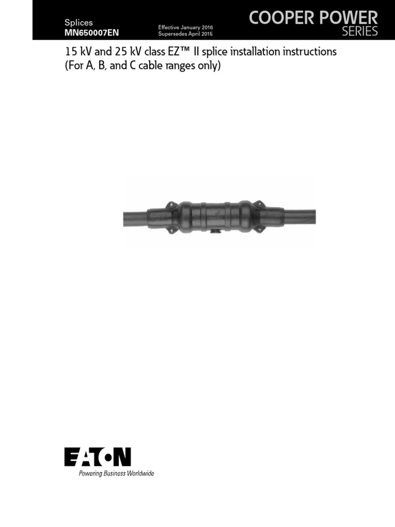 EZ II Splice Installation Guide | PDF | Electrical Connector ...