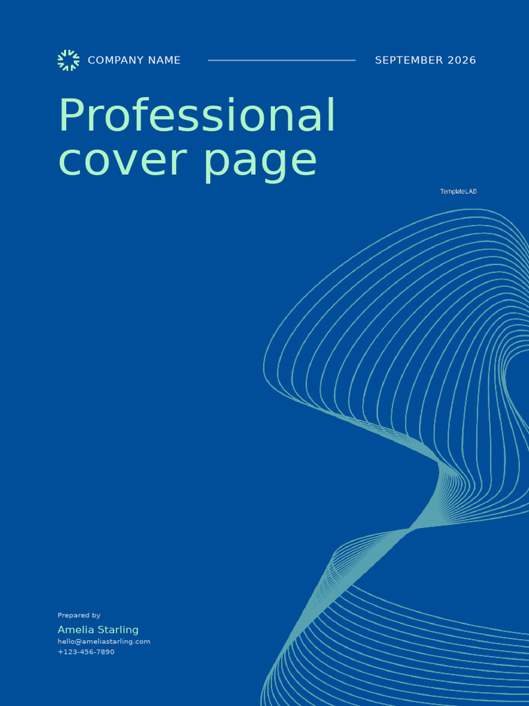 Professional Cover Page Template | PDF