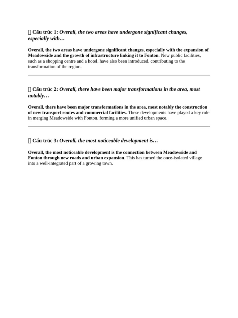 Meadowside and Fonton Urban Changes | PDF