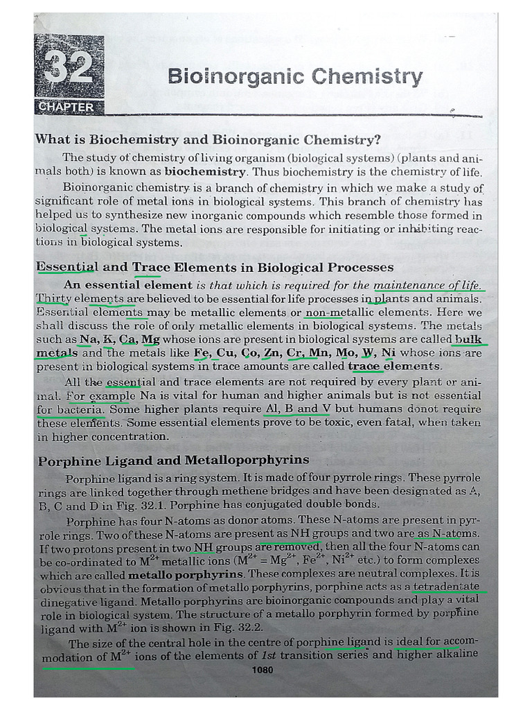 BioInorganic Chemistry | PDF