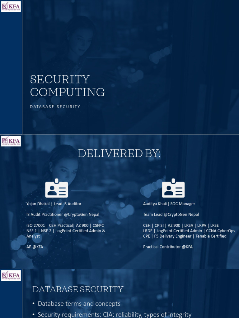 Database Security Fundamentals Guide | PDF | Databases | Relational ...