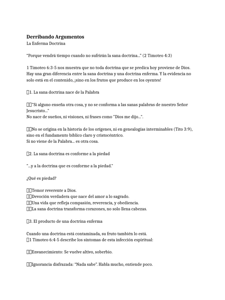 Derribando Argumentos | PDF