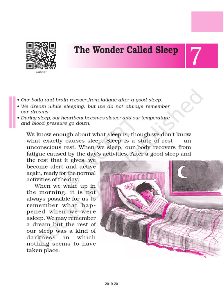 Class6 English 7. The Wonder Called Sleep | PDF | Sleep | Dream