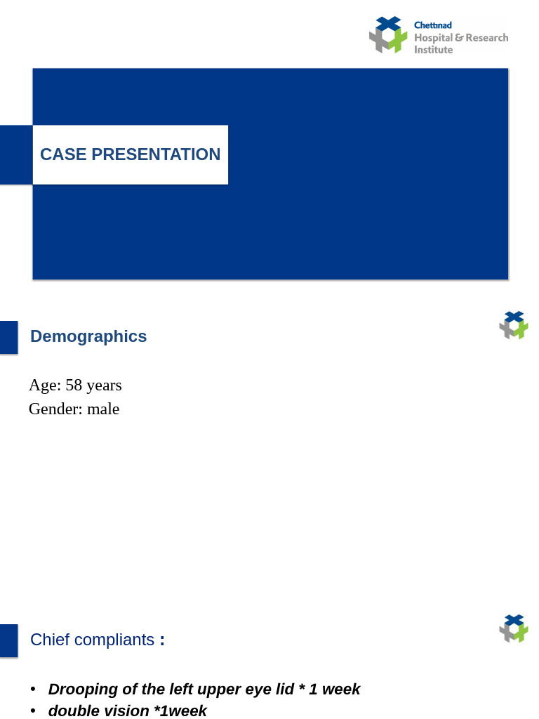 Case Presentation 3rd Nerve Palsy 5 | PDF | Nervous System | Neurology