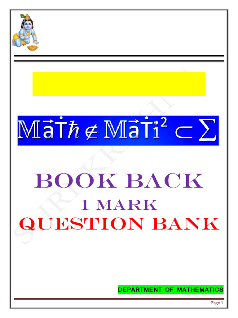 Namma Kalvi 10th Maths All Chapters Question Bank 10th em 214076 | PDF | Mathematical Objects ...
