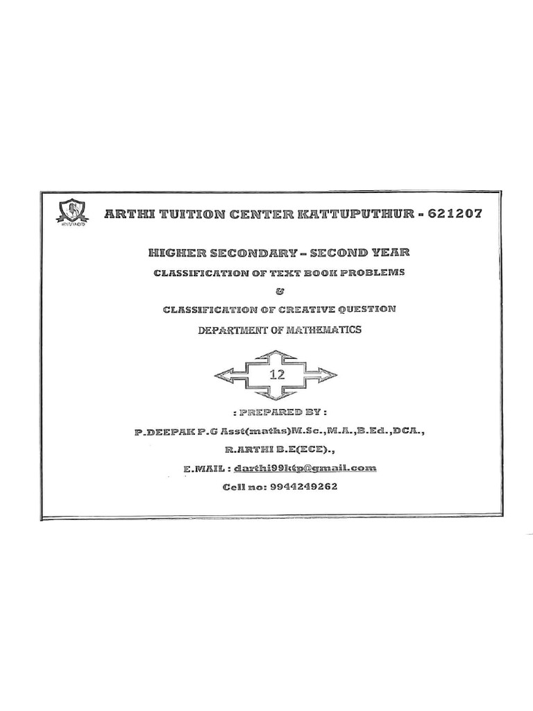 Namma Kalvi 10th Maths Question Bank em 216835 | PDF