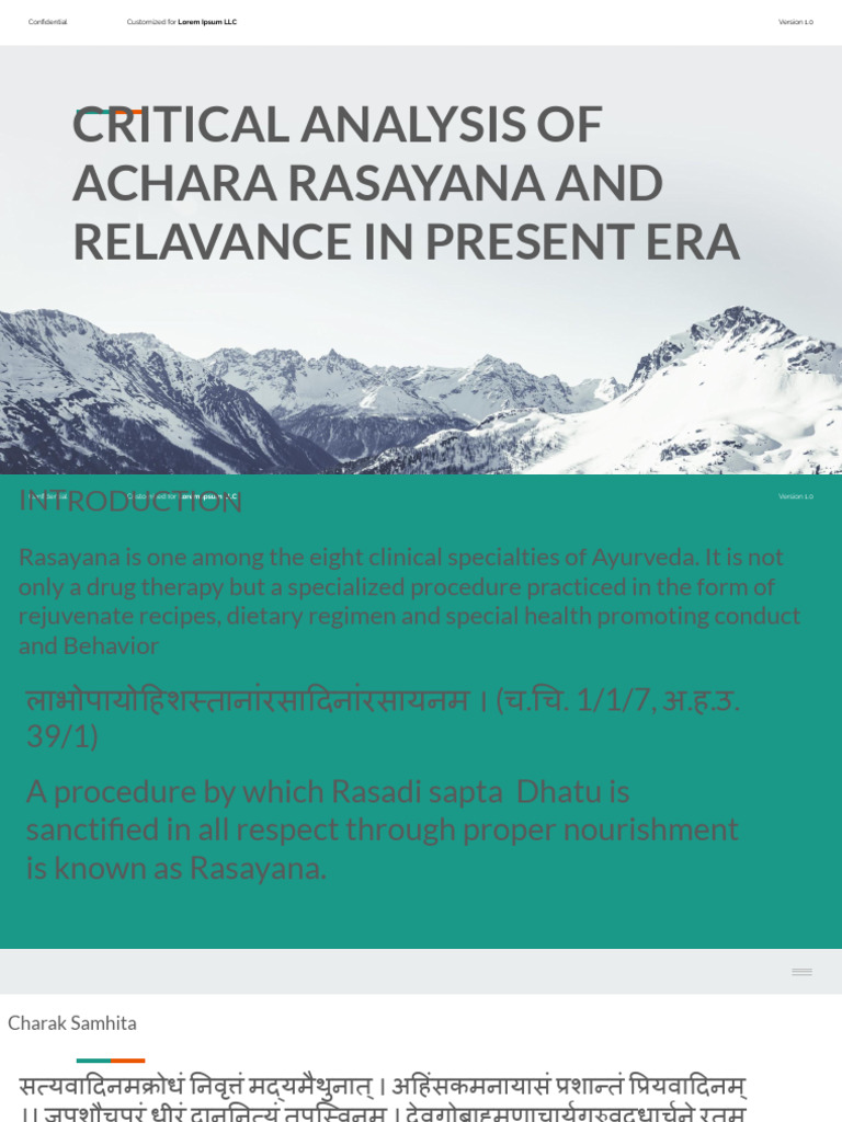 Achara Rasayana: Modern Relevance | PDF | Antioxidant