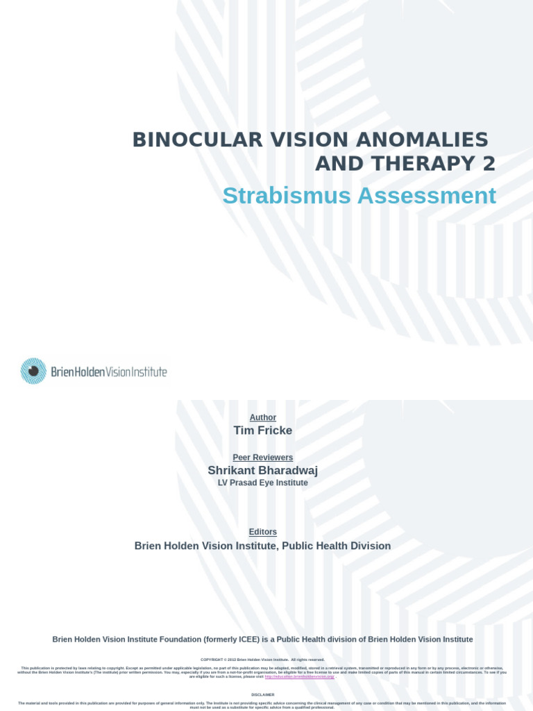02 Strabismus Assessment | PDF | Light | Visual System