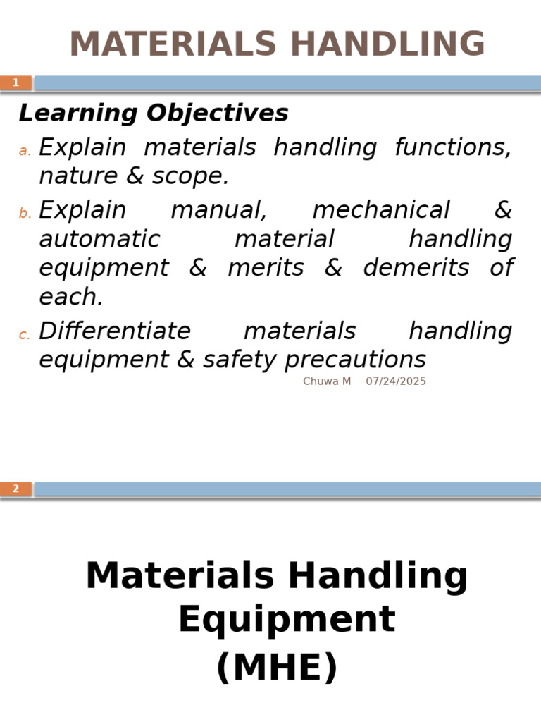 Materail Handling Equiment | PDF | Crane (Machine) | Forklift