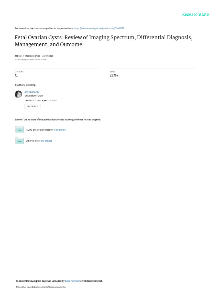 Fetal Ov Cyst Radio G 2015 | PDF | Ovary | Vagina