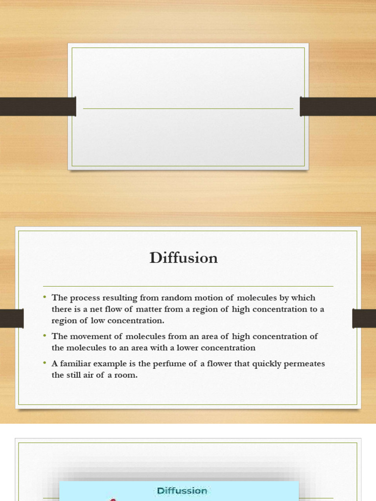 Osmosis and Diffusion | PDF