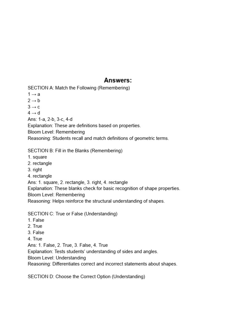 Grade5 - Worksheet - Shapes and Angles 2.2 - Copy - pdf-1 | PDF ...
