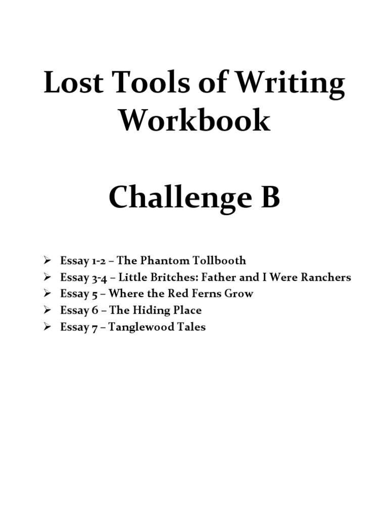 Lost Tools of Writing Workbook Guide | PDF | Adverb | Adjective
