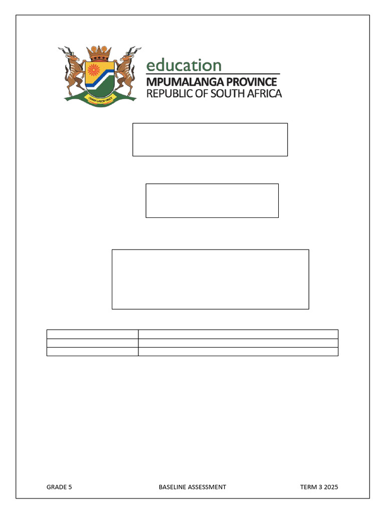 Grade 5 Term 3 Natural Science Exam | PDF
