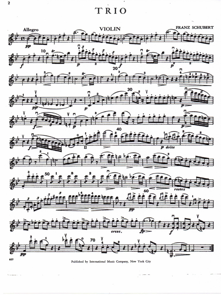 Trío Schubert Violín Viola Chelo | PDF