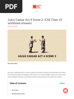 Act 3, Sc1 Workbook Answers | PDF | Mark Antony | Julius Caesar