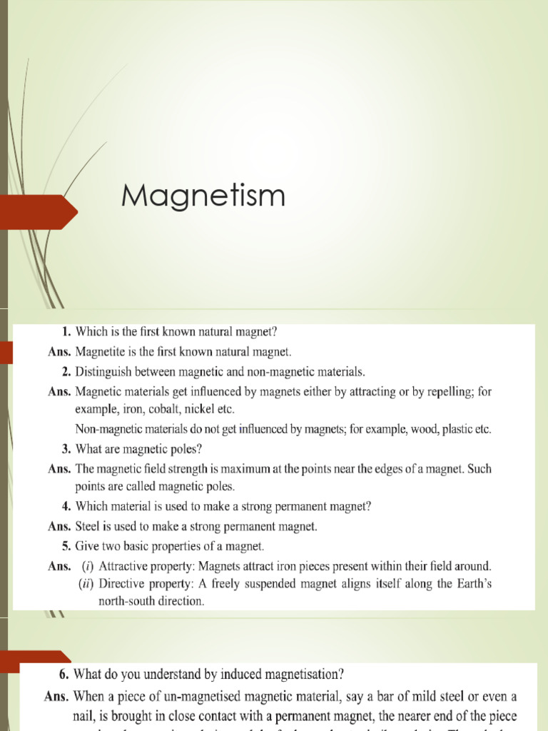 Magnetism Notes | PDF