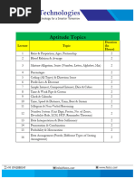 Quantitative Aptitude Topics List | PDF