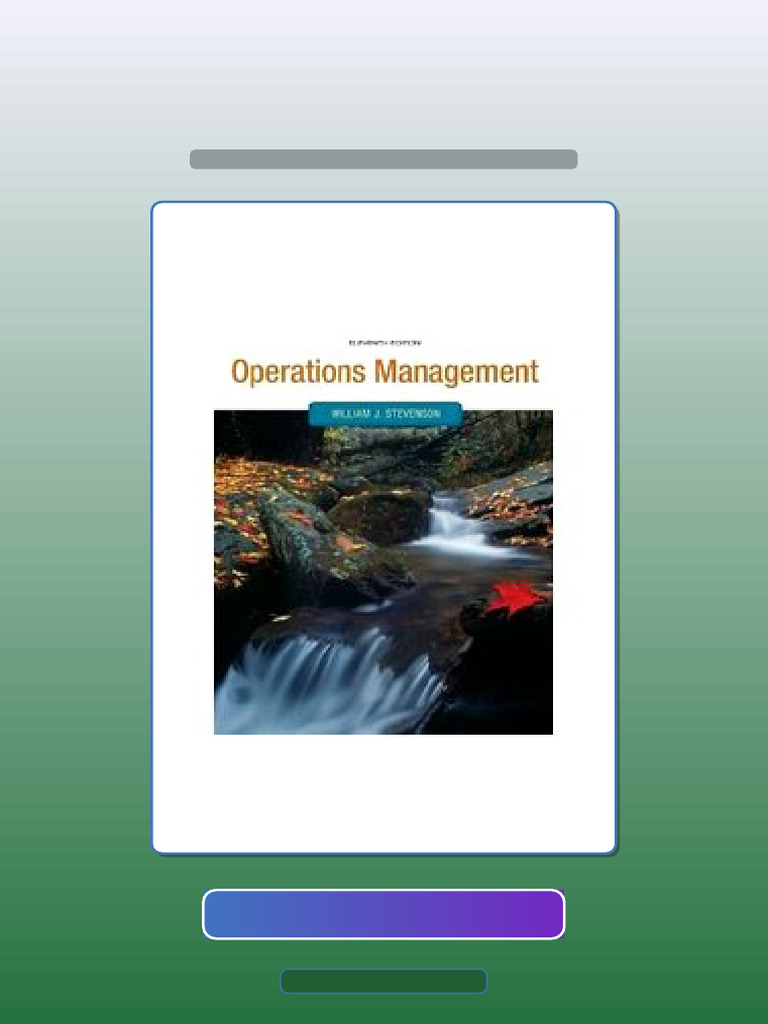 Operations Management Stevenson 11th Edition Ebook and TestBank Bundle ...