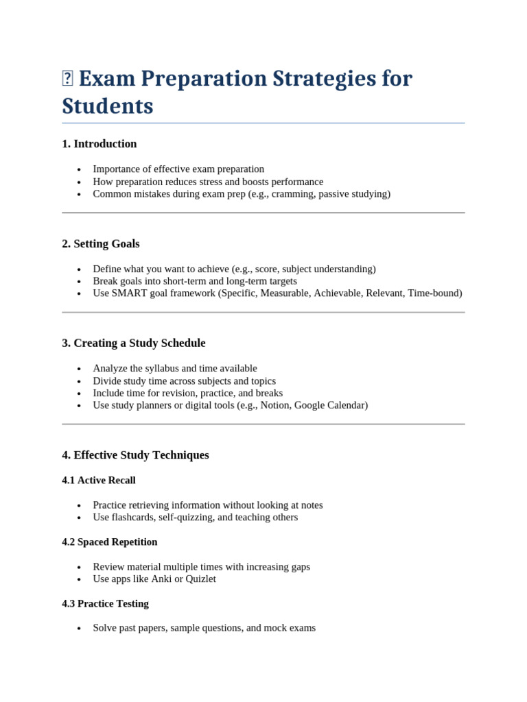 Effective Exam Prep Strategies | PDF | Cognition | Learning