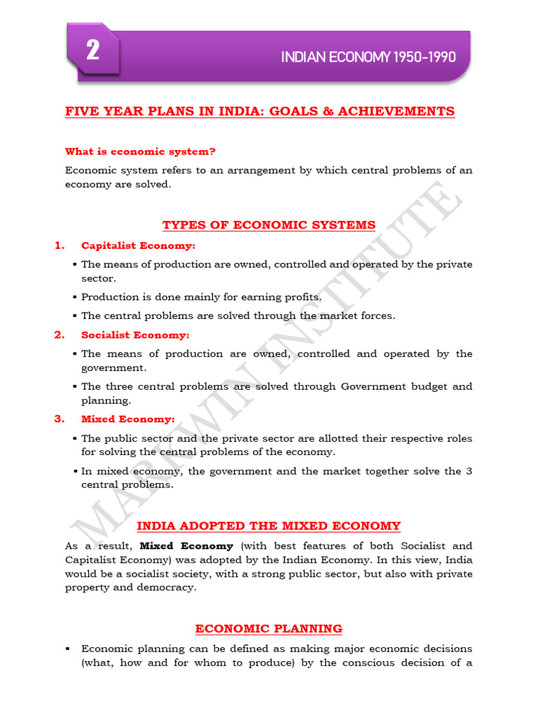 Indian Economy 1950-1990. | PDF | Agriculture | Green Revolution
