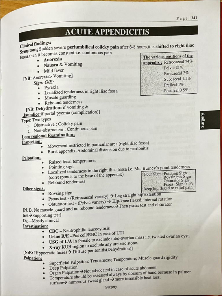 Acute Appendicitis | PDF