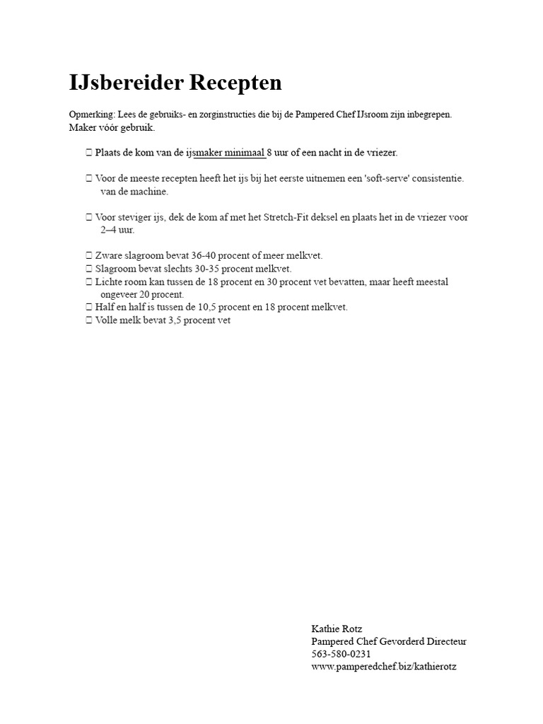IJs Maker Recepten | PDF