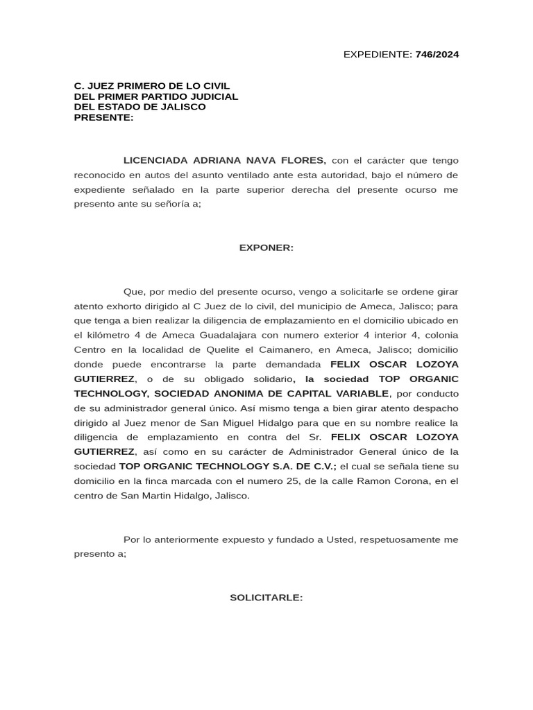 Expediente 746 | PDF | Justicia | Crimen y violencia