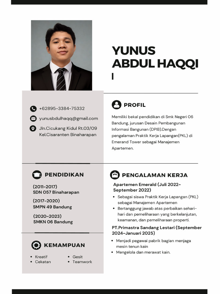 CV Yunus | PDF