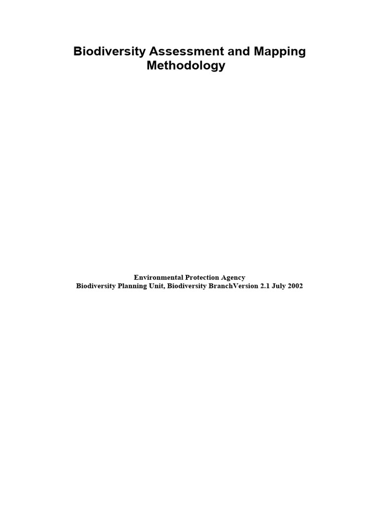 Biodiversity Assessment | PDF | Wetland | Biodiversity