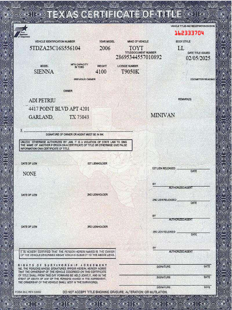 Titulo Completo de Texas | PDF