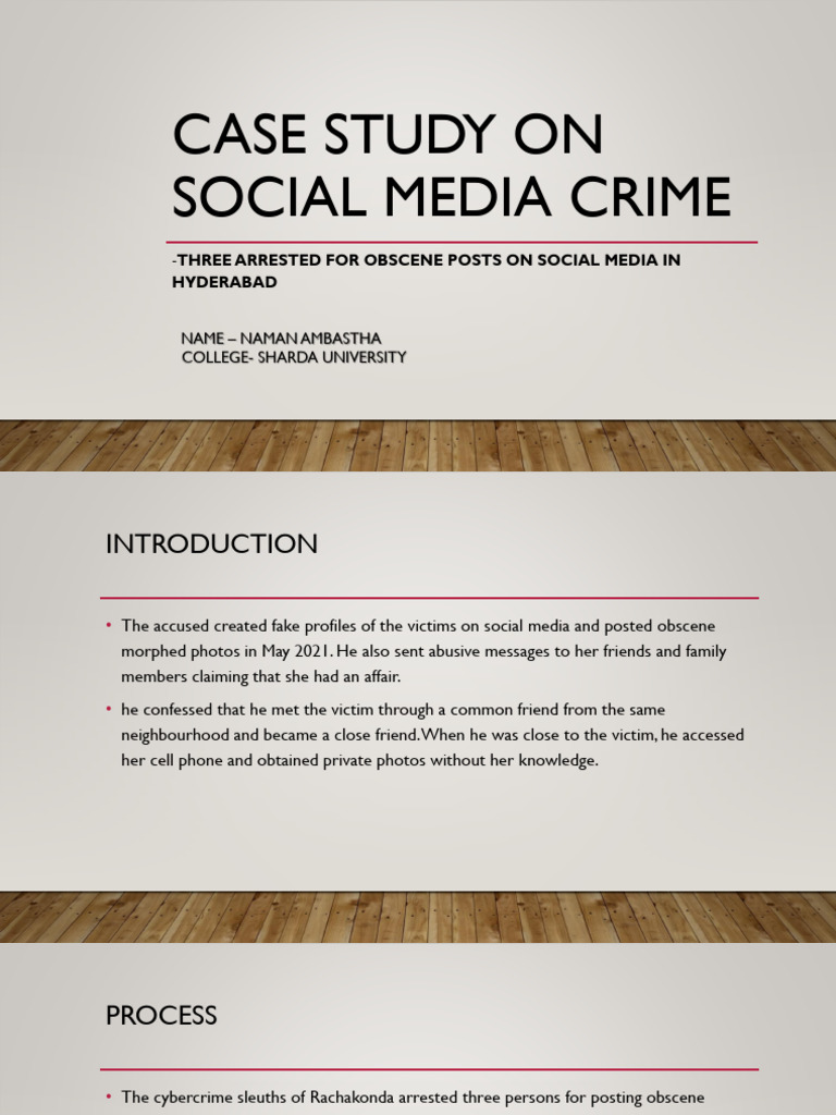 Social Media Crime Case Study | PDF | Popular Culture & Media Studies ...