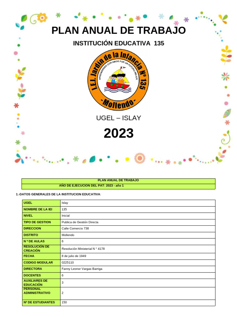 Plan Anual 2023 Lunes 27 | PDF | Enseñando