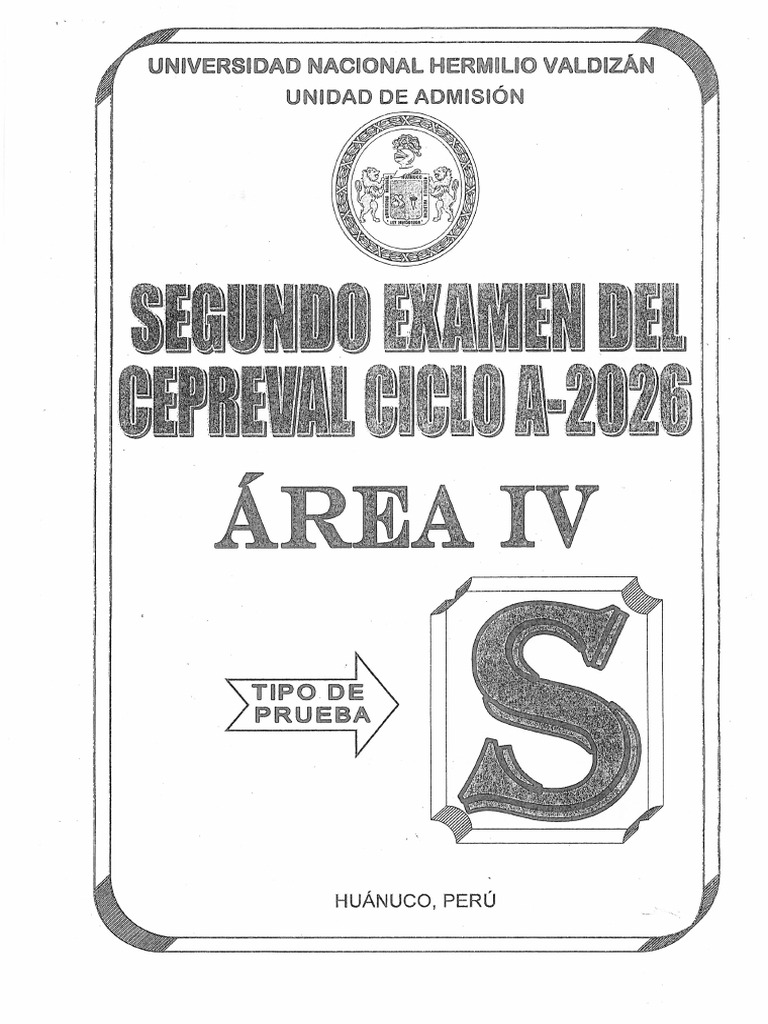 2DO CEPRE A-2026 (ÁREA IV) | PDF