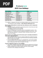 Holiday Preference List 2024 | PDF