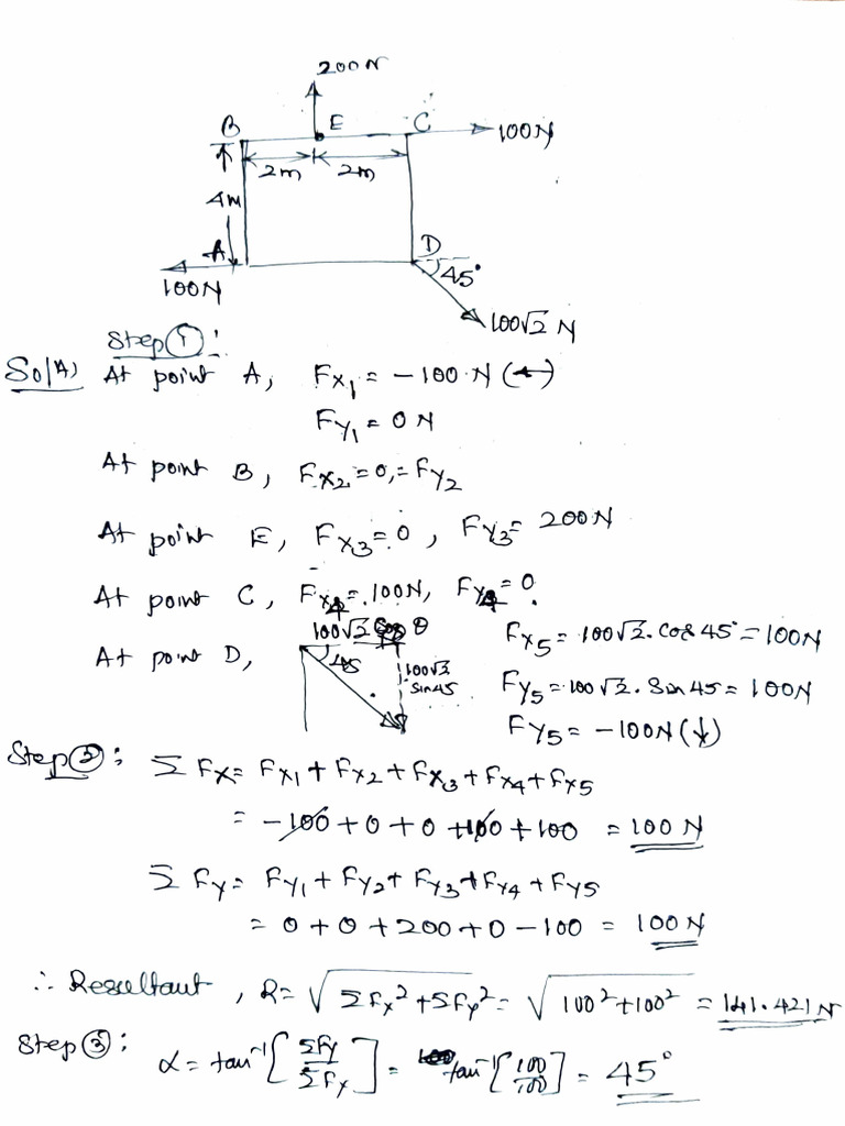 25 - Notes-Module-3 (Problems - Analysis of Force Systems) - 1 | PDF