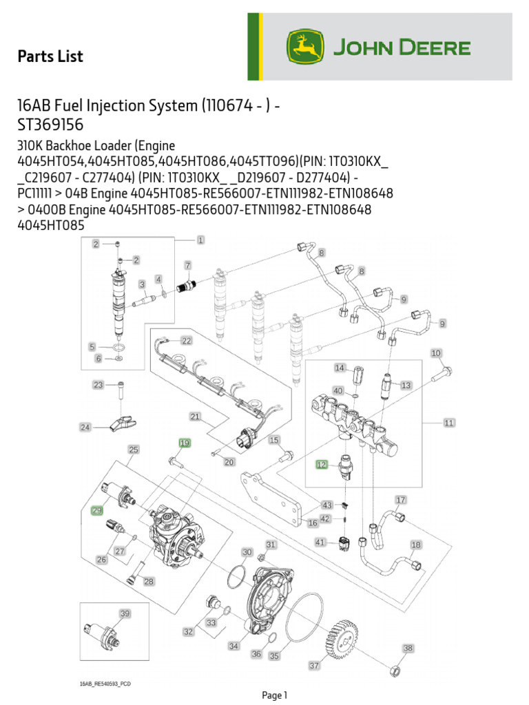 16AB Fuel Injection System (110674 - ) - ST369156 | PDF | Fuel ...