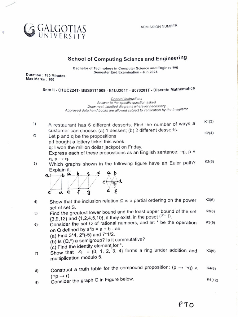 Discrete Mathematics Question Solution Solutions | PDF | Discrete ...