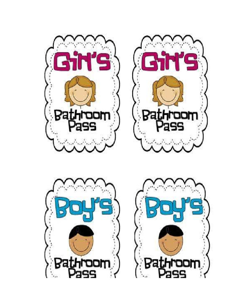Bathroom Pass | PDF