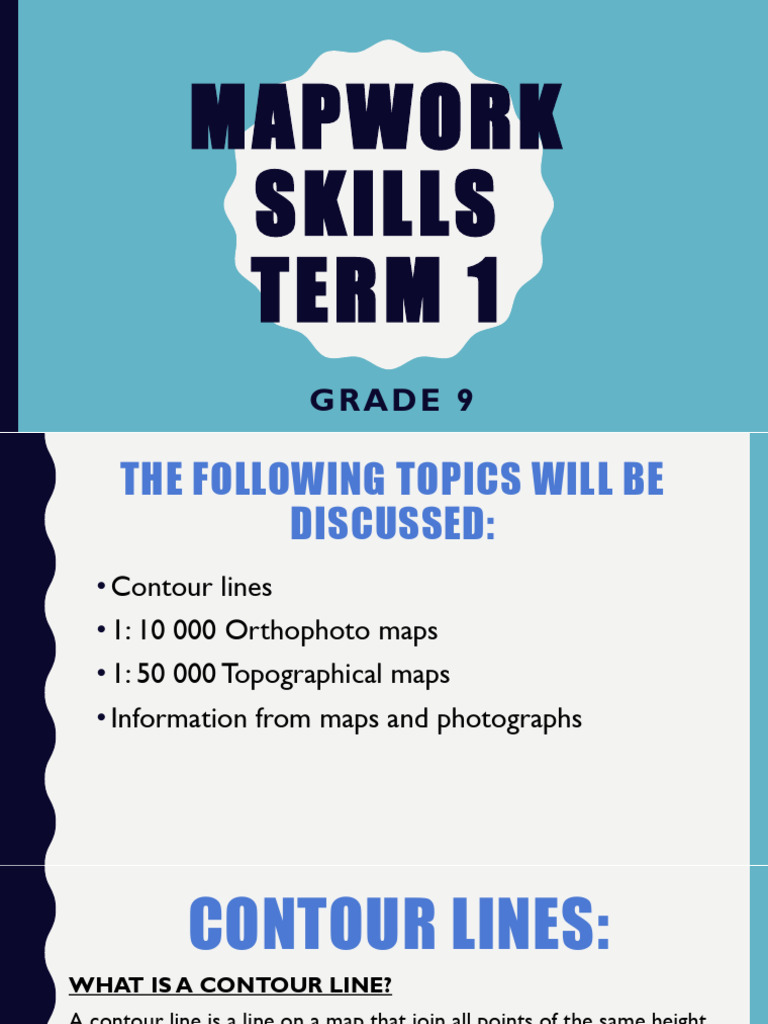 Grade 9 Map Work Skills Overview | PDF | Contour Line | Map