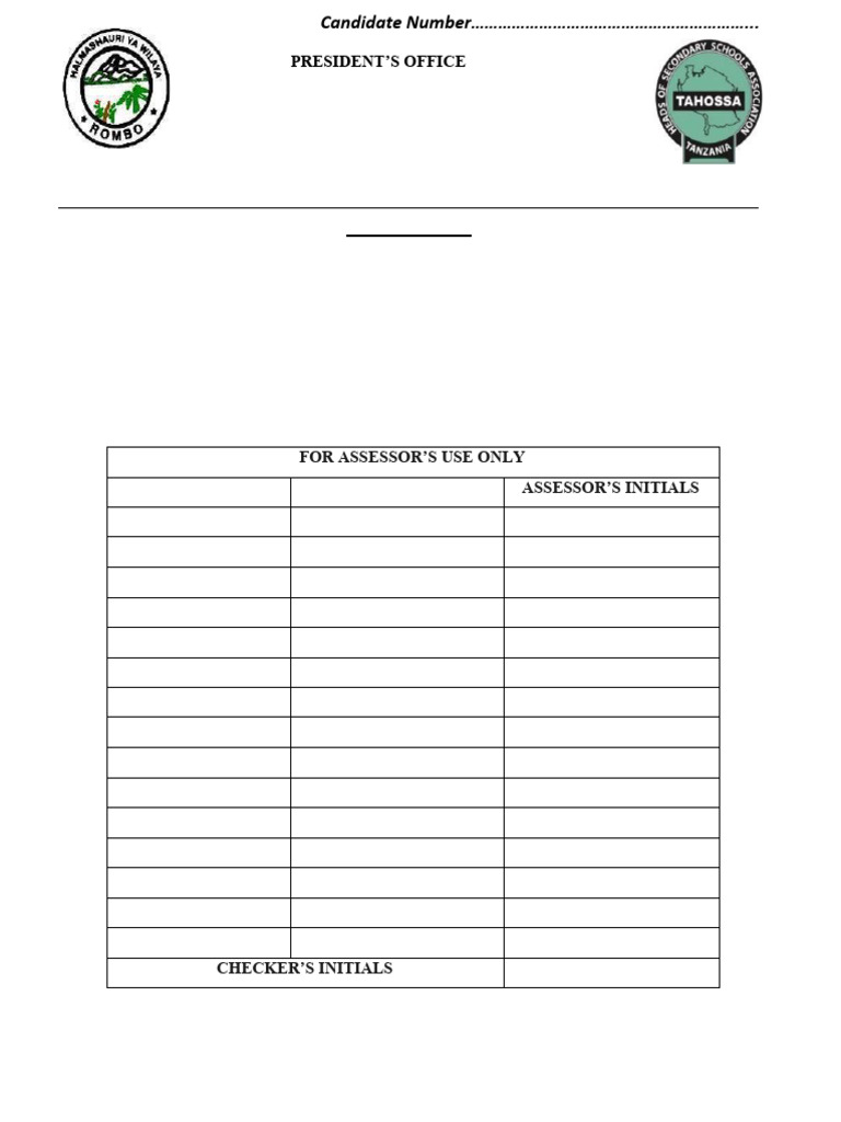 Form Two Mock Mathematics Exam 2024 | PDF | Mathematics | Elementary ...