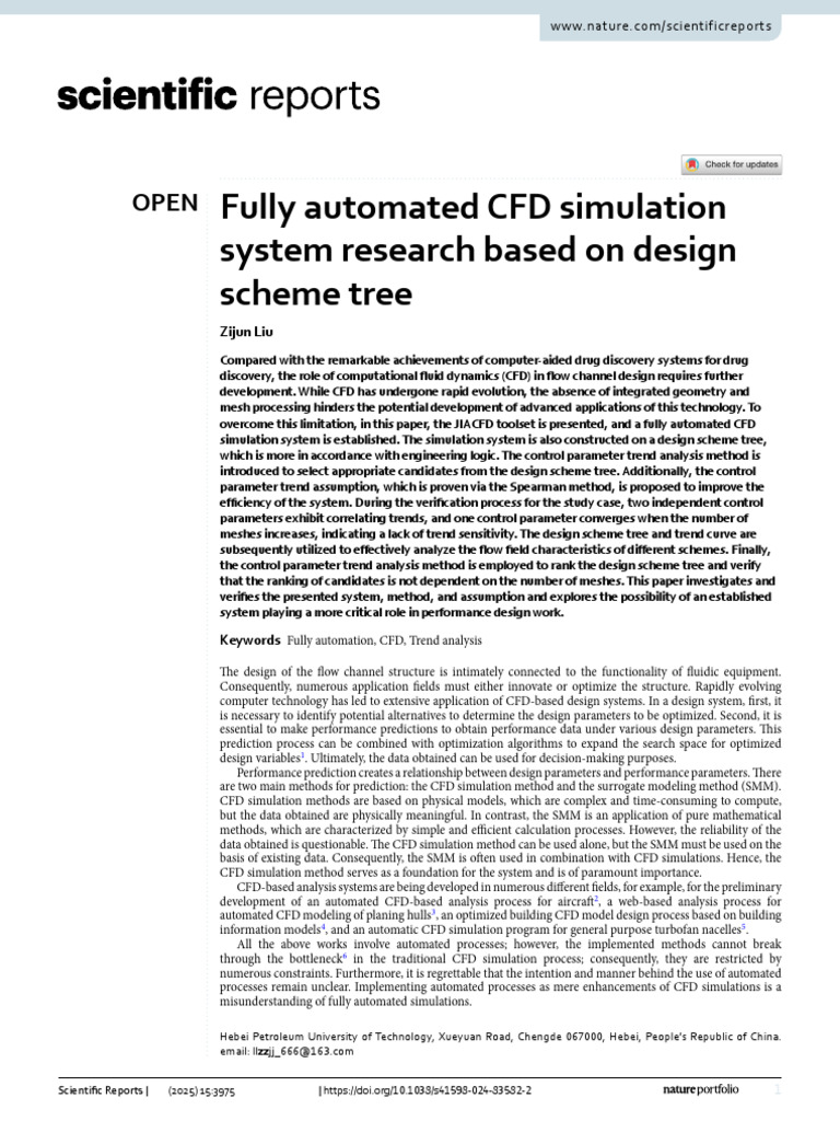 Fully Automated CFD Simulation System Research Based On Design Scheme ...