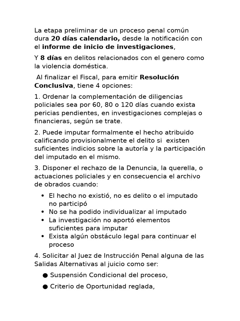 Explicación Etapa Preliminar | PDF